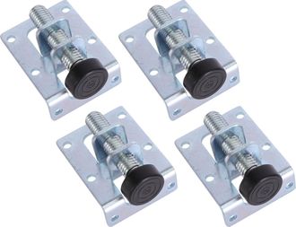 Valiclud Verstellbare M&ouml;belf&uuml;&szlig;e aus Verzinktem Dickem Eisen 4 St&uuml;ck M&ouml;belbeine f&uuml;r Bett und Kleiderschrank Metall Nivellierf&uuml;&szlig;e mit Bodenschutz M&ouml;belbeschl&auml;ge 