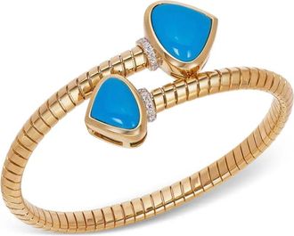 Marina B bracelet Turquoise Trisolina en or 18ct