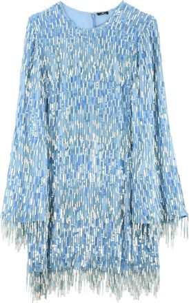 Elisabetta Franchi Femme, Robes, Bleu, Taille: 38 FR Abito corto Charleston