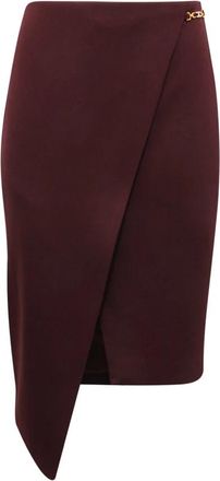 Elisabetta Franchi Femme, Jupes, Rouge, Taille: 42 FR Go-135-56E2 Asymmetric Skirt