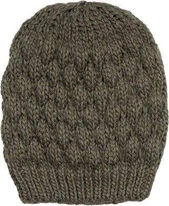 styleBREAKER Bonnet en Tricot pour Femmes avec Motif de Bulles, uni pour lhiver, Bonnet en Tricot avec Motif de framboises 04024193, Couleur:Olive