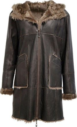 Funk since 1776 Lederjacke lang, aus weichem leichtem Lammfell