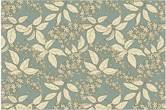 Wallario K&uuml;chenr&uuml;ckwand aus Glas 90 x 60 cm, Motiv: Bl&auml;tter und Bl&uuml;ten auf Gr&uuml;n | Spritzschutz abwischbar & pflegeleicht