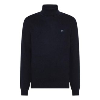 Sun 68 Turtleneck Jumper - - Knitwear - Herren - Blau - 2XL