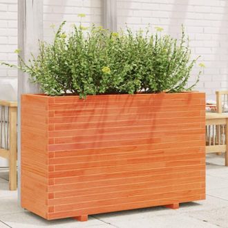 vidaXL Vidaxl - Jardini&egrave;re cire marron 110x40x72 cm bois de pin massif