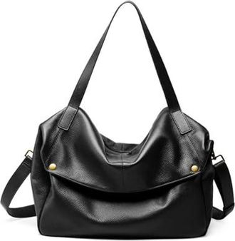 Generic Grand sac &agrave; bandouli&egrave;re 100 % cuir de vache v&eacute;ritable souple pour femme 2025 de luxe designer fourre-tout de bureau Hobo Travail Dames Sacs &agrave; main, No