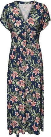 Only Damen Kleid ONLNOVA LIFE VIS MOLLIE LONG DRESS AOP (DE/NL/SE/PL, Alphanumerisch, M, Regular, Regular, Navy Blazer 616 Tropicoo)
