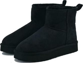 Generic NYSBH Pallene Bottines dhiver avec doublure en peluche pour femme avec fond &eacute;pais Bottes de neige pelucheuses chaudes et confortables en coton pour fe