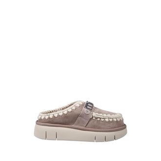 Mou Metall Logo Mule Clog - - Shoes - Damen - Grau - 39 EU