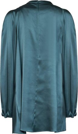 Giuseppe Di Morabito Asymmetric Cape-Collar Satin Mini Dress - Green