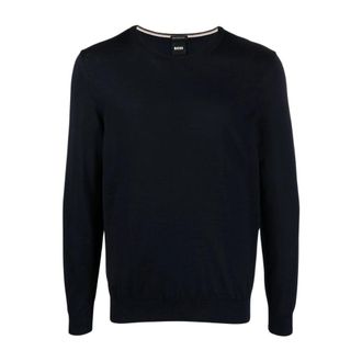 HUGO BOSS Sueter Leno Marino - - Knitwear - Herren - Blau - M