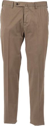 PT01 Pt01, Homme, Pantalons, Brun, Taille: L Pantalon Coupe Slim