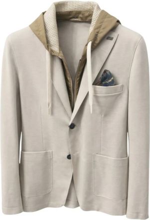 Bob Homme, Vestes, Beige, Taille: L Blazer &agrave; Capuche