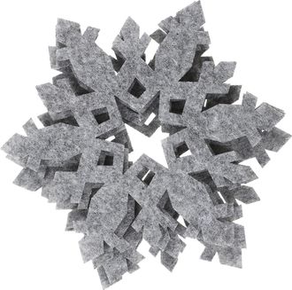 DOITOOL 12 St&uuml;ck Schneeflocken Becheruntersetzer aus Filz Hitzebest&auml;ndig Wiederverwendbar Dekorative Weihnachtsuntersetzer f&uuml;r Zuhause und Weihnachtsfeiern