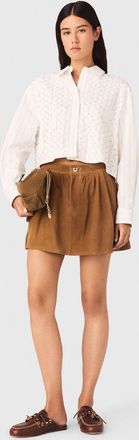 Maje Kurzes Hemd Mit Perlenstickerei - Wei&szlig; - Maje