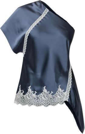 Iro Iro, Femme, Blouses et Chemises, Bleu, Taille: 40 FR Top Asym&eacute;trique Topazi