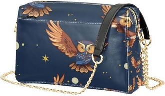 Mnsruu Sacs à bandoulière pour femme, sac à main en cuir motif hibou, oiseau
