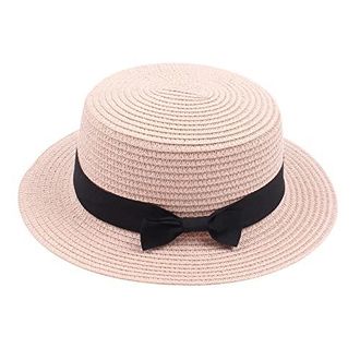 Generic Chapeau d&eacute;t&eacute; &agrave; large bord pour enfants, filles, gar&ccedil;ons, chapeau de plage avec visi&egrave;re, D, Taille unique