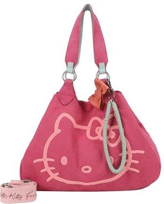 Fritzi Aus Preu&szlig;en Fritzi aus Preu&szlig;en Izzy Hello Kitty Head Flocked Canvas M Pink Cat