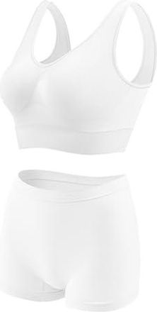 Generic Shorty Femme Coton Soutien-Gorge de Sport pour Femmes, Gilet de Yoga, de Course, de Fitness, sans Jantes, Ensemble de Soutien-Gorge de Sport Respirant