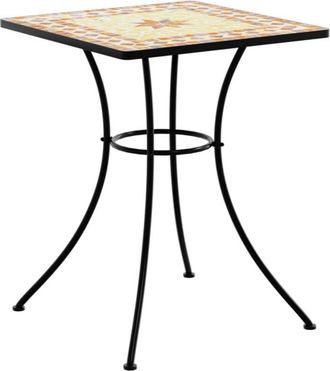 vidaXL Mosaik-Bistrotisch Terrakottarot 60x60x74 cm Keramik vidaXL