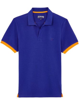 Vilebrequin Poloshirt mit Schildkr&ouml;ten-Stickerei - Blau