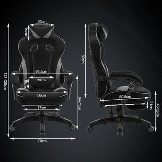 Woltu Gaming Stuhl, Bürostuhl Ergonomisch mit Lendenkissen, Atmungsaktiv Gaming Chair, Gamer Stuhl 150 kg Belastbarkeit, Gaming Sessel mit Große