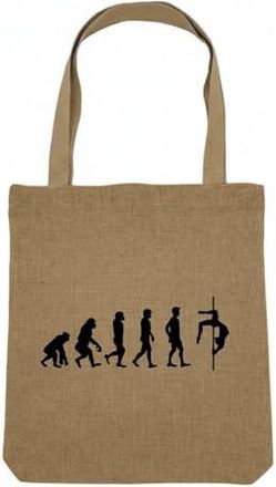 Fabulous Sac Shopping Tote Bag Aspect Lin - Evolution Pole Dance Pole Dancing Danse - Sac de Courses Toile Epaisse 360g Beige Naturel Cabas Port&eacute; Epaule Solide