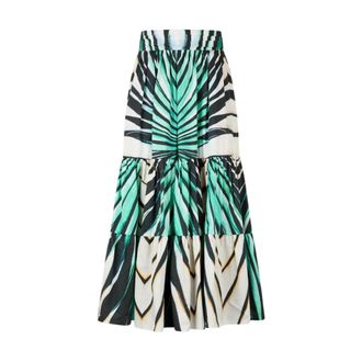 Roberto Cavalli Meerdruck Baumwoll-Midi-Rock - - Skirts - Damen - Mehrfarbig - XS