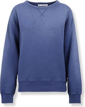 Acne Studios Femme, Sweatshirts et sweats &agrave; capuche, Bleu, Taille: 40/42 FR Felpa Logo Spray