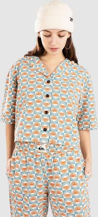 Quiksilver Dad Crop Fit Cotton Hemd brittany blue florever
