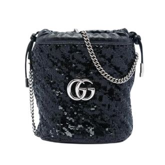Gucci Sac seau matelass&eacute; &agrave; paillettes Pre-owned - Femme - Pre-owned - Noir - Taille: ONE Size