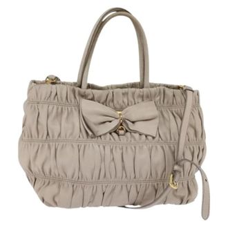 Prada Pre-owned Leder Handtaschen - - Pre-owned - Damen - Beige - ONE SIZE