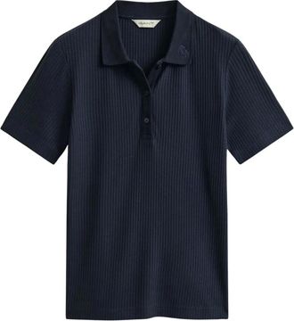 GANT Femme, Tops, Bleu, Taille: 42 FR Polo &agrave; c&ocirc;tes