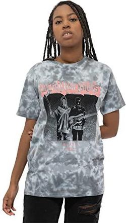 Twenty One Pilots T Shirt Torch Bearers Band Logo Homme Blanc and Gris Dye Wash Size M