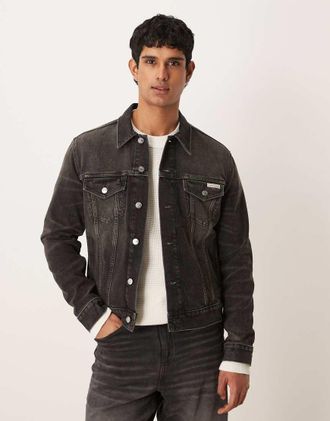 Calvin Klein Jeans Veste en jean classique - Noir d&eacute;lav&eacute;
