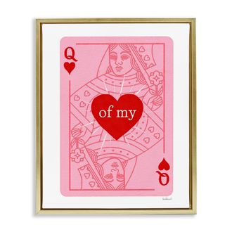 Stupell Industries Amanda Greenwood Leinwandbild, Motiv Queen Of My Heart, gerahmt, 53,3 x 43,2 cm, Braun