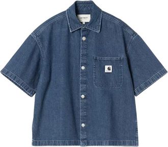 Carhartt Work in Progress Femme, Blouses et Chemises, Bleu, Taille: 38 FR Lovilia Shirt