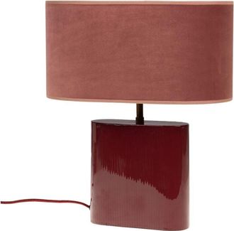 Amadeus Amadeus - Lampe Paola bordeaux et abat-jour rose