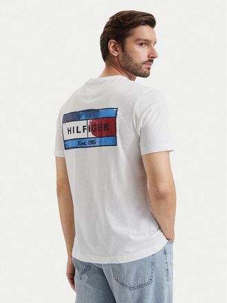 Tommy Hilfiger T-Shirt Brand Love MW0MW44876 Wei&szlig; Regular Fit