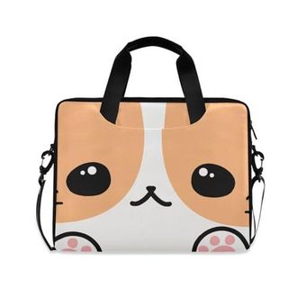 Alaza Sac pour ordinateur portable de 40,6 à 15,6 pouces - Motif tête de pingouin gris - Sac pour ordinateur portable de 40,6 à 15,6 - Sac fourre-tout pour 