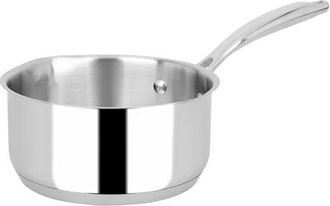 Sitram 715473, Collection Hélène Darroze Stieltopf, Edelstahl, Profi-Qualität, Ø 16 cm - mit 2 Ausgießern - innen satiniert mit Literatur - für alle Herde, a