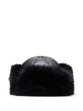 Stand Studio Sable Hut aus Faux Fur - Schwarz