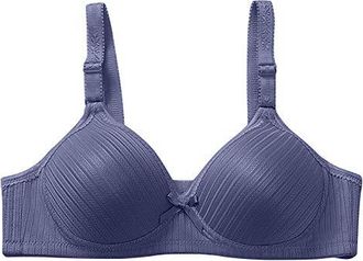 Generic Soutien-gorge de sport sans couture pour femme, sans armatures, pour yoga, fitness, bleu, XL