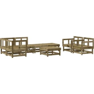 vidaXL 8-tlg. Garten-Lounge-Set Kiefernholz Impr&auml;gniert vidaXL