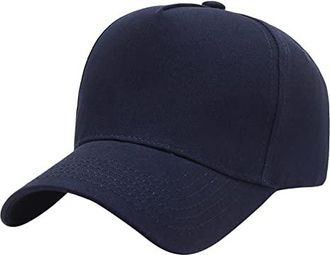 Generic Chapeau de soleil pour lext&eacute;rieur - Casquette de baseball pour homme et femme - Couleur unie - Visi&egrave;re pour femme, bleu marine, Taille unique