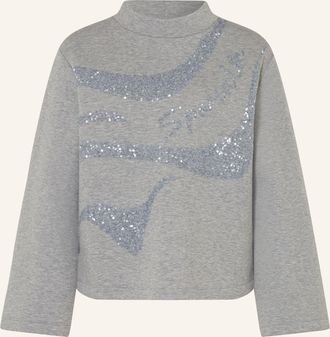 Sportalm Sweatshirt Mit Pailletten grau
