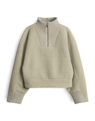 OPUS Damen Sweatshirt | GICK Regular Sweatshirt aus Teddyfell Soft Matcha, 36