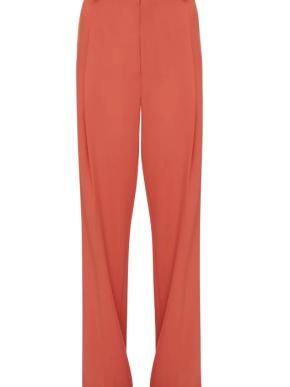 Victoria Beckham Pleat-Detail Wide-Leg Trousers Size XL