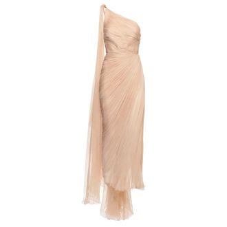 Maria Lucia Hohan Femme, Robes, Beige, Taille: 38 FR Robe asym&eacute;trique &agrave; lacets Florencia